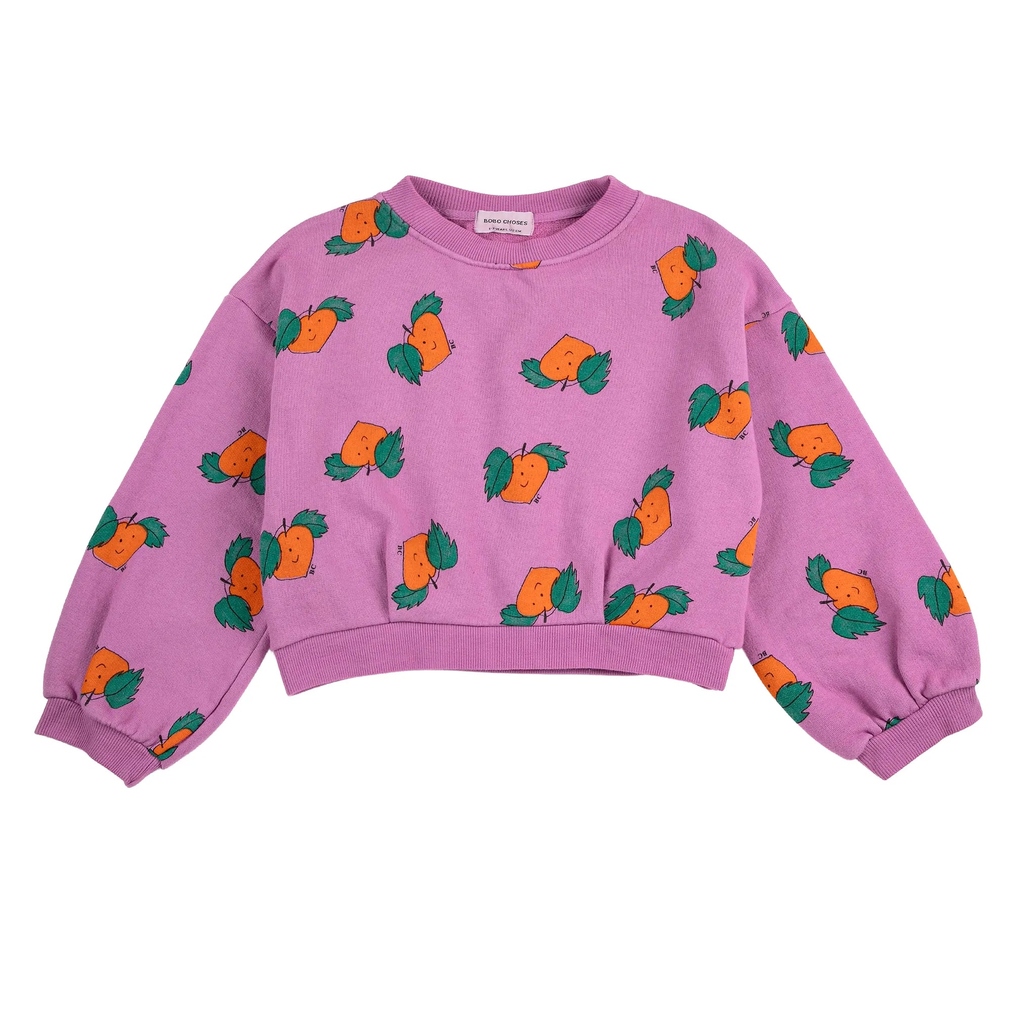 Tangerine All Over Cropped Sweatshirt - Buckets and Spades