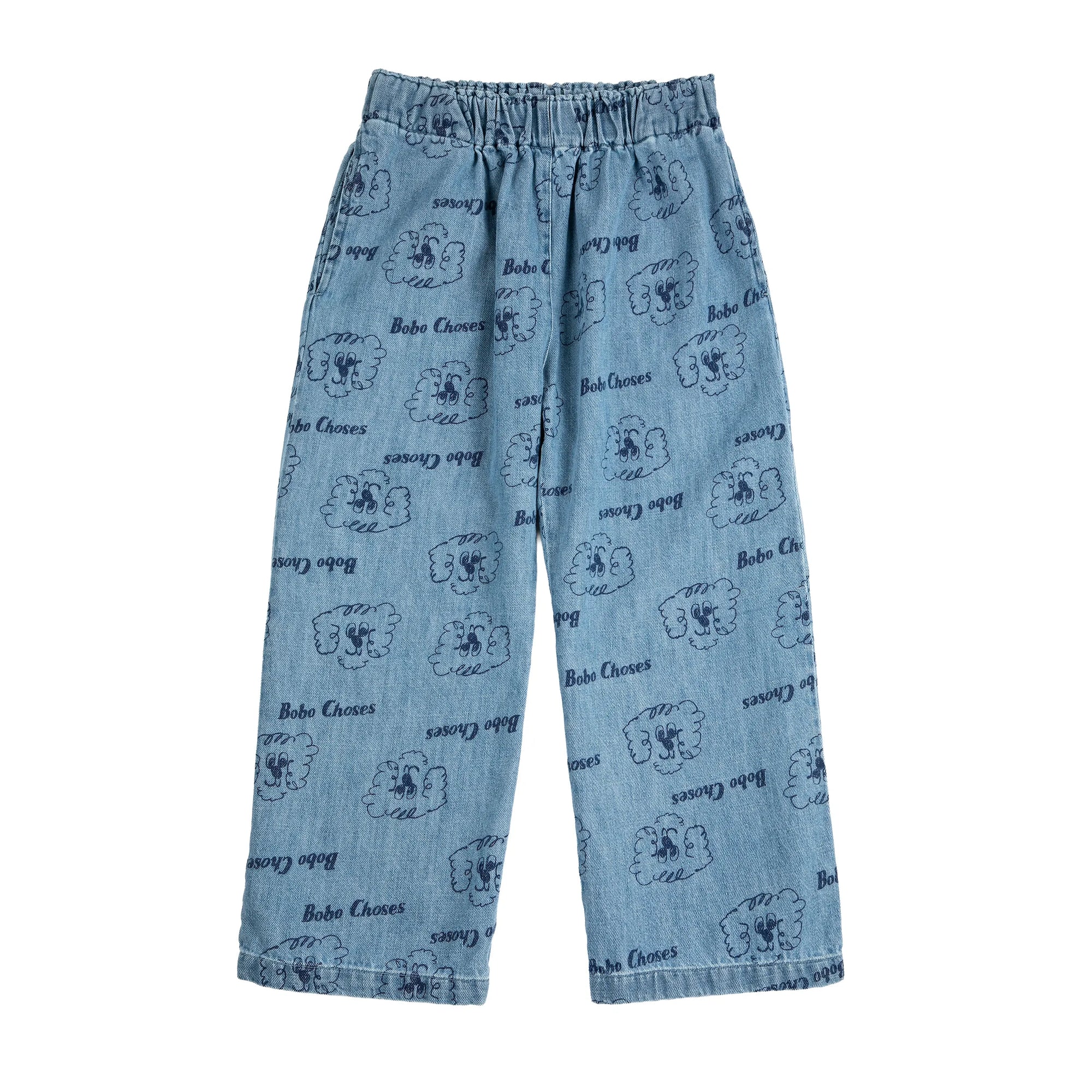 Pickles The Dog All Over Light Denim Pants - Buckets and Spades