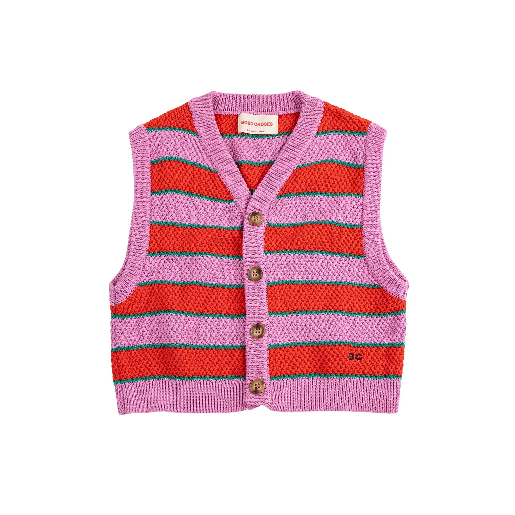 BC Striped Knitted Vest - Buckets and Spades