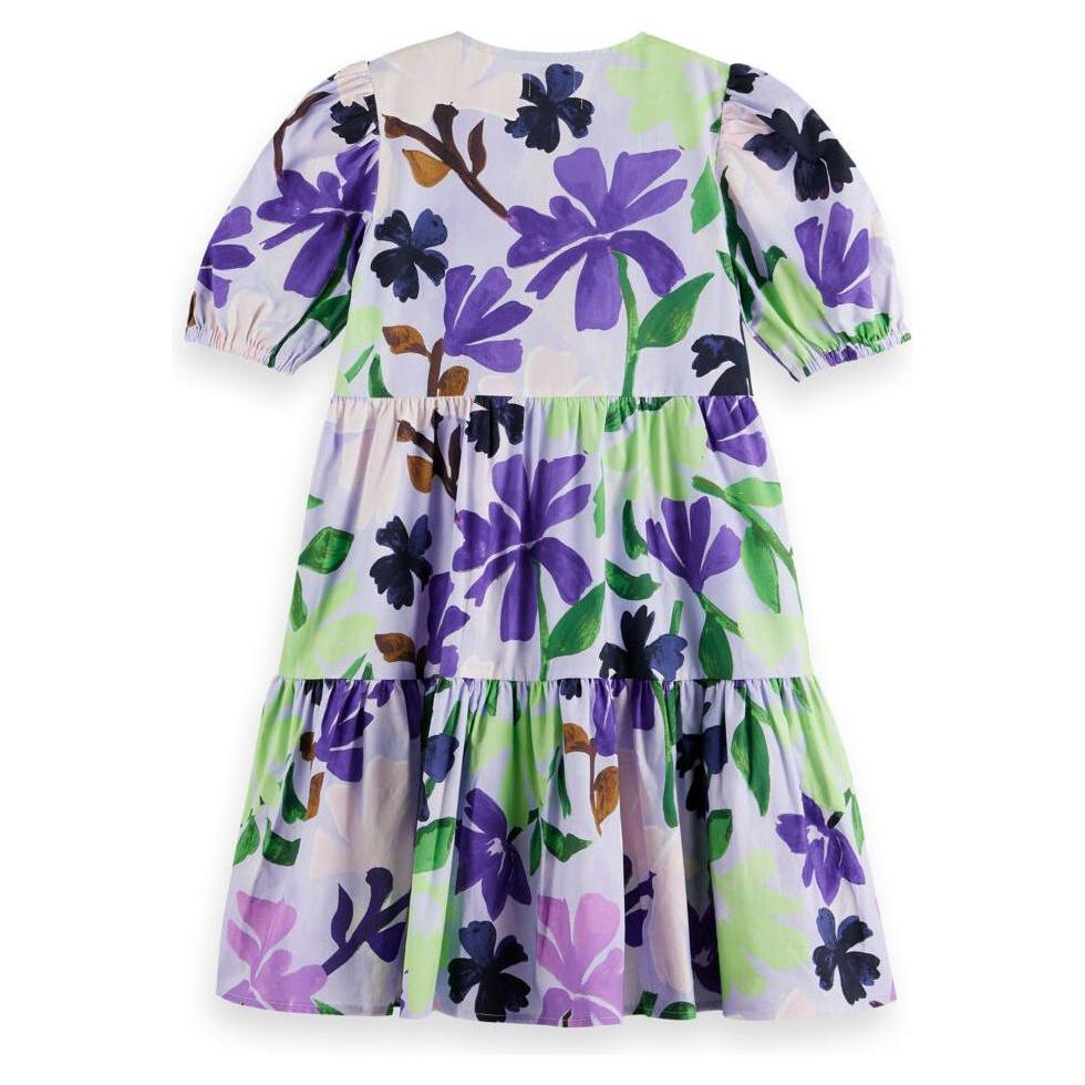 All-Over Printed Short-Sleeved Dress - Buckets and Spades