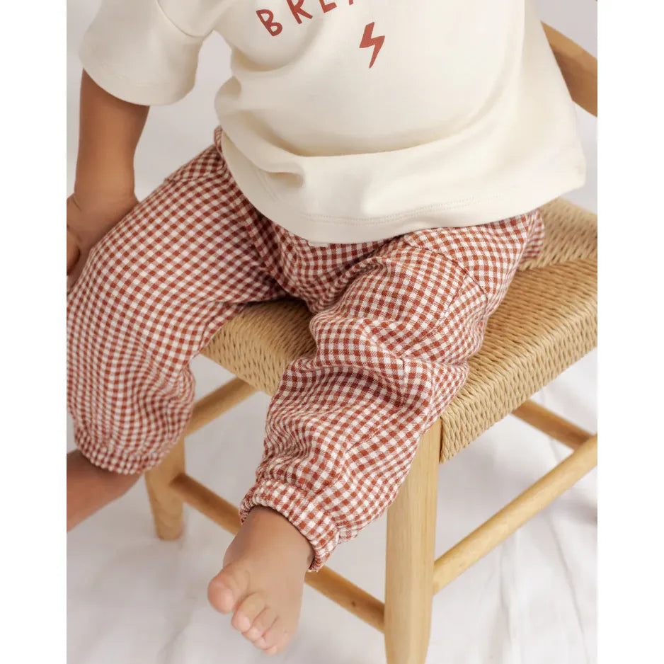 Luca Pant Red Gingham - Buckets and Spades